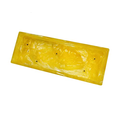 Ronyme Resin Keyboard Case DIY Keyboard Shell for Anne Pro2 Mechanical Gaming Keyboard Made Resin Materials, Yellow