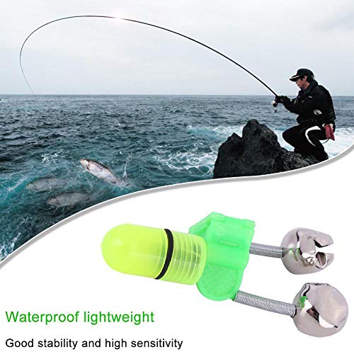 HaHawaii Twin Bells Ring, LED Light Night Fishing Lamp Luminous Stick Bell Ring Bite Alarm Accessories - Red