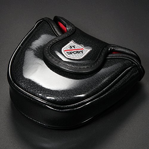 Golf Skull Skeleton Black Mallet Putter Cover Headcover for Odyssey Scotty Cameron Taylormade (Black)