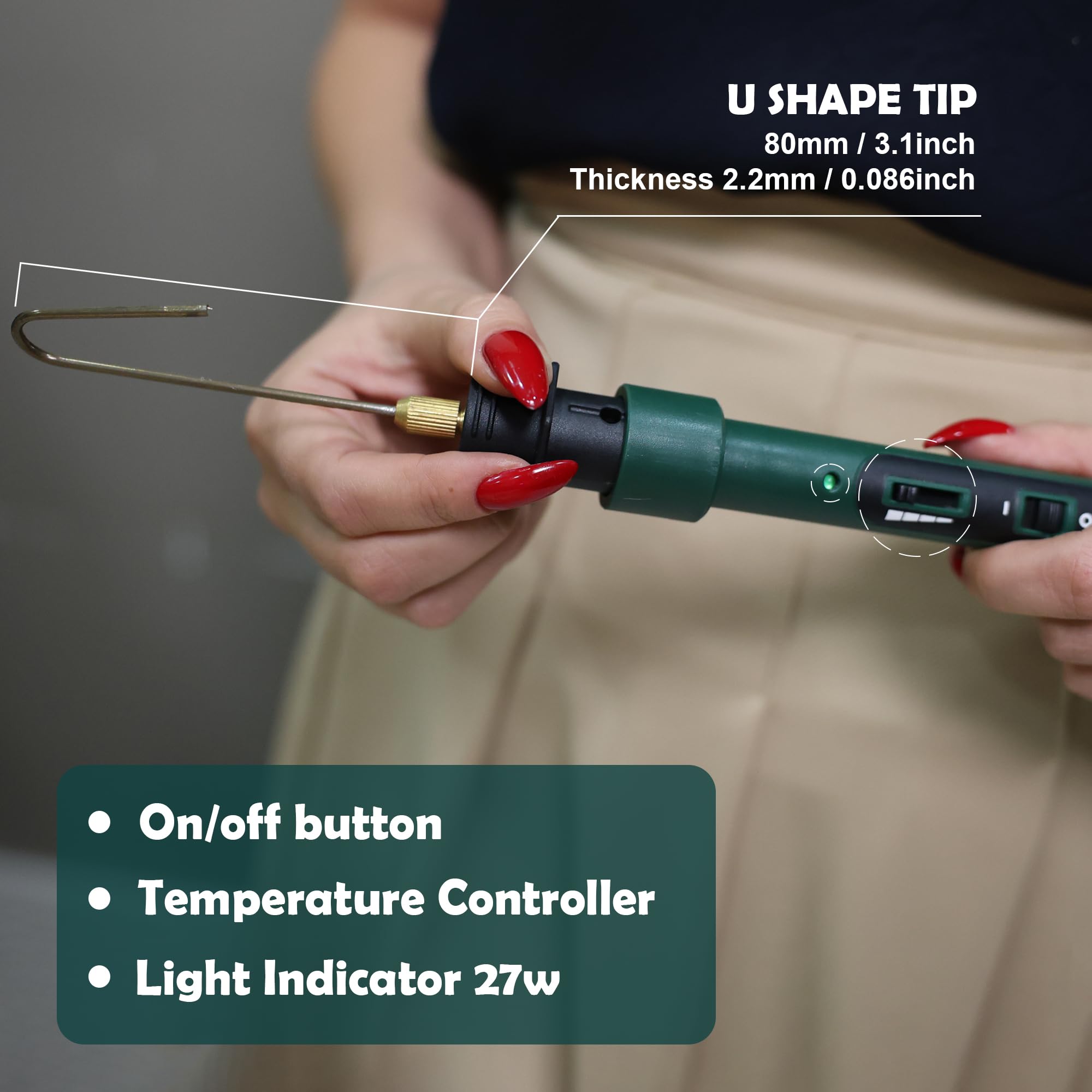WINONS Hot Wire Foam Cutter with Temperature Controller and Light Indicator 27W, Upgraded WFC-0008 Styrofoam Cutter also can be used as a Hot Knife Foam Cutter and Polystyrene Cutting Tool (Kit of 10)