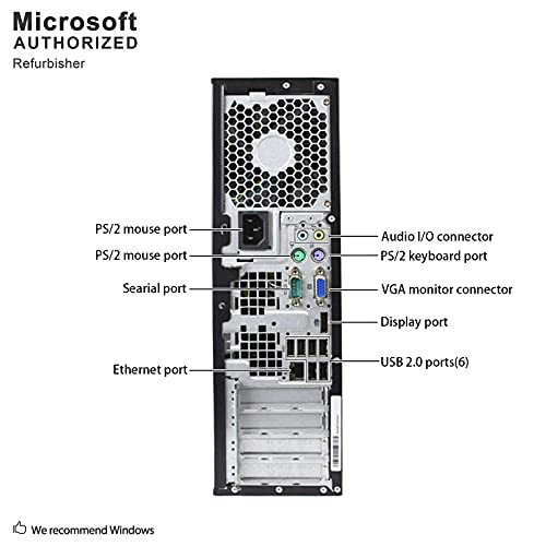 HP 8100 Desktop Computer Intel i5 3.2GHz Processor 8GB Memory 1TB HDD Genuine Windows 10 Professional (Renewed)