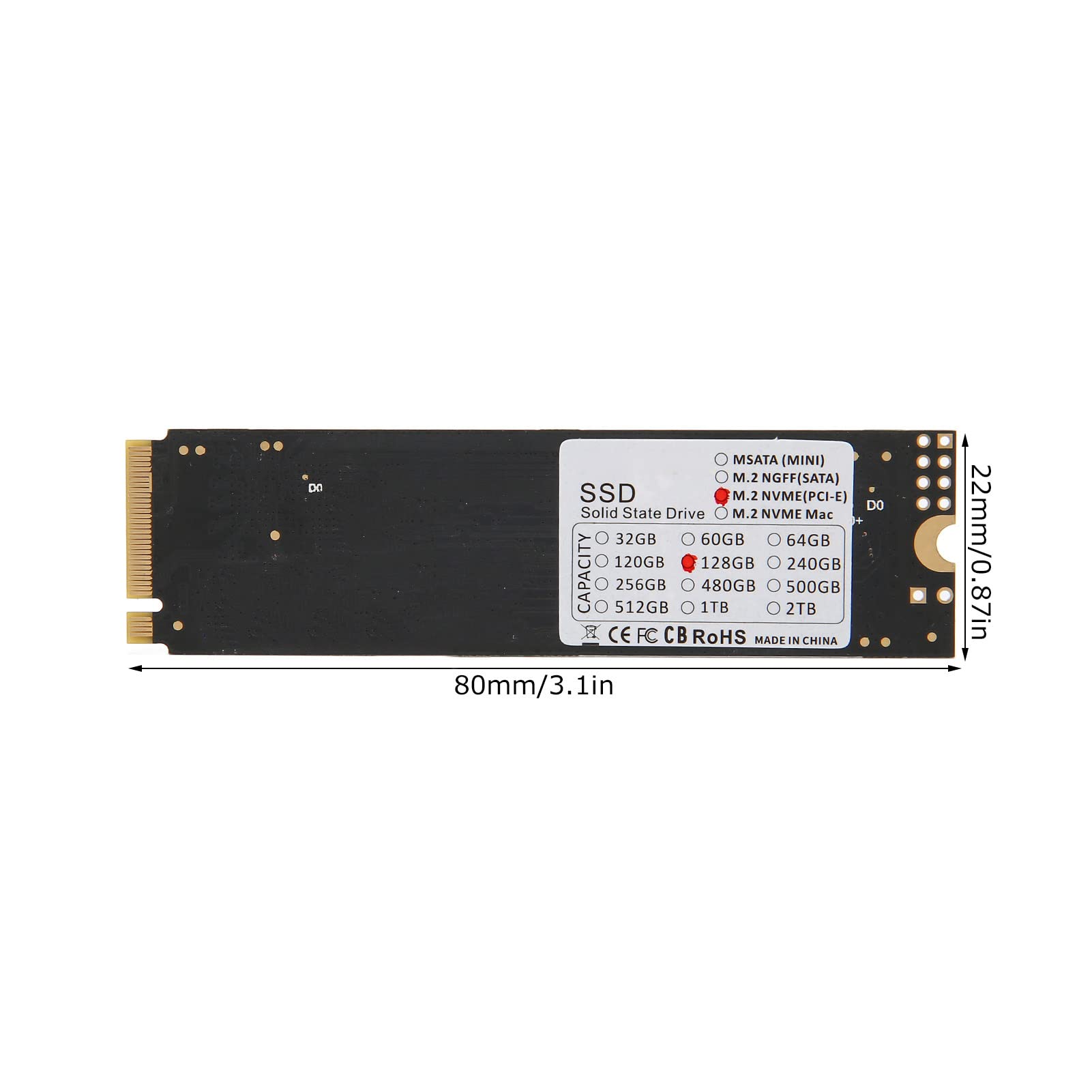 Qinlorgo Desktop SSD, Seismic Silent Operation M.2 NVME SSD Desktop to Computer high Speed Transmission