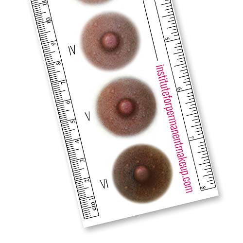 Restorative Ink Specialists Breast Cancer Fitzpatrick Scale Areola Color Ruler, Small