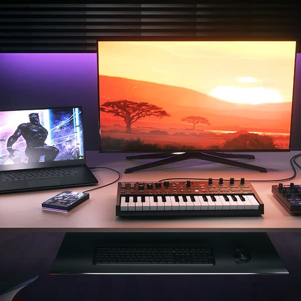 Seagate Black Panther King of Wakanda SE FireCuda External HDD - USB 3.2, Customizable RGB LED Magenta, Works with PC, Mac, Playstation, and Xbox, 1-yr Rescue Services (STLX2000400)