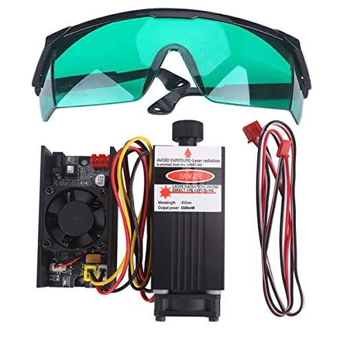 MYSWEETY 445nm 5.5W / 5500w Module Kit, Engraving Module Kit for CNC Router Machine DIY Engraver 1610-Pro/1810-Pro/3018/3018-Pro/3018 Pro-M/3018 Max