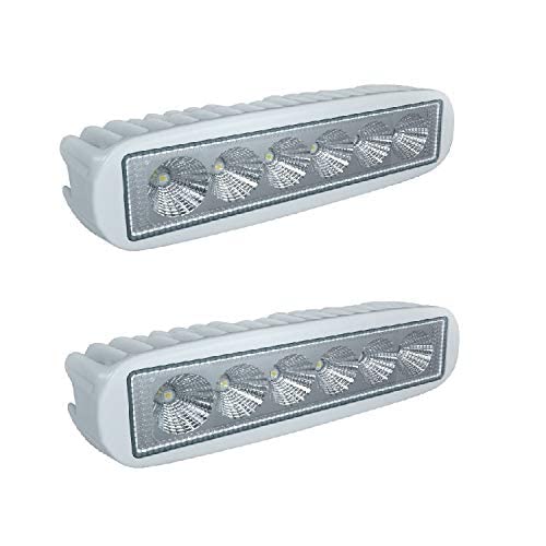Handxen Boat Deck Light - LED 18W 1600 Lumen Spreader - Long Lasting - Flood Marine-Grade T-Top Boat Deck Lights - Extremely Bright - Durable Quality - Ideal for Marine Boats Cars Trucks (2 Pack)