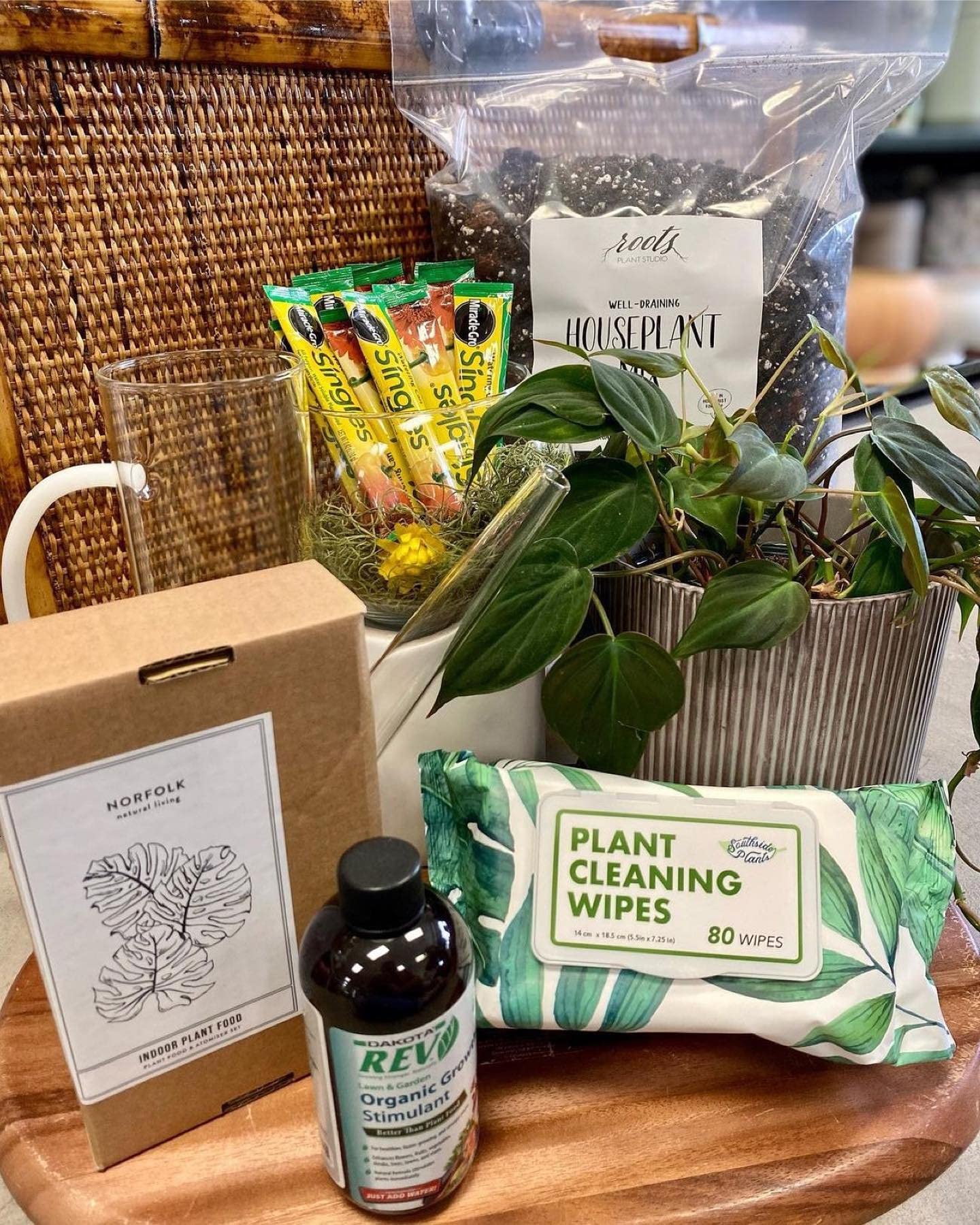 Plant Cleaning Wipes by Southside Plants - Gentle, Plant-Based Wipes for Shiny Leaves and Better Photosynthesis - Unscented, Extra Thick Waffle Weave Leaf Wipes for Indoor & Outdoor Plants - 80 Ct