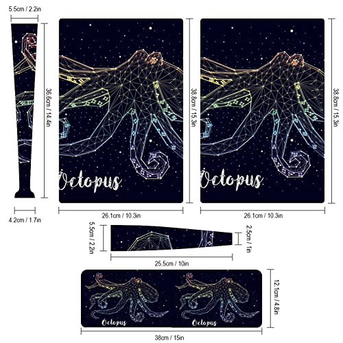 Octopus Constellation Full Protective Skin Cover Design Wrap Decal Sticker Compatible with PS5 Digital Edition Console and Controller