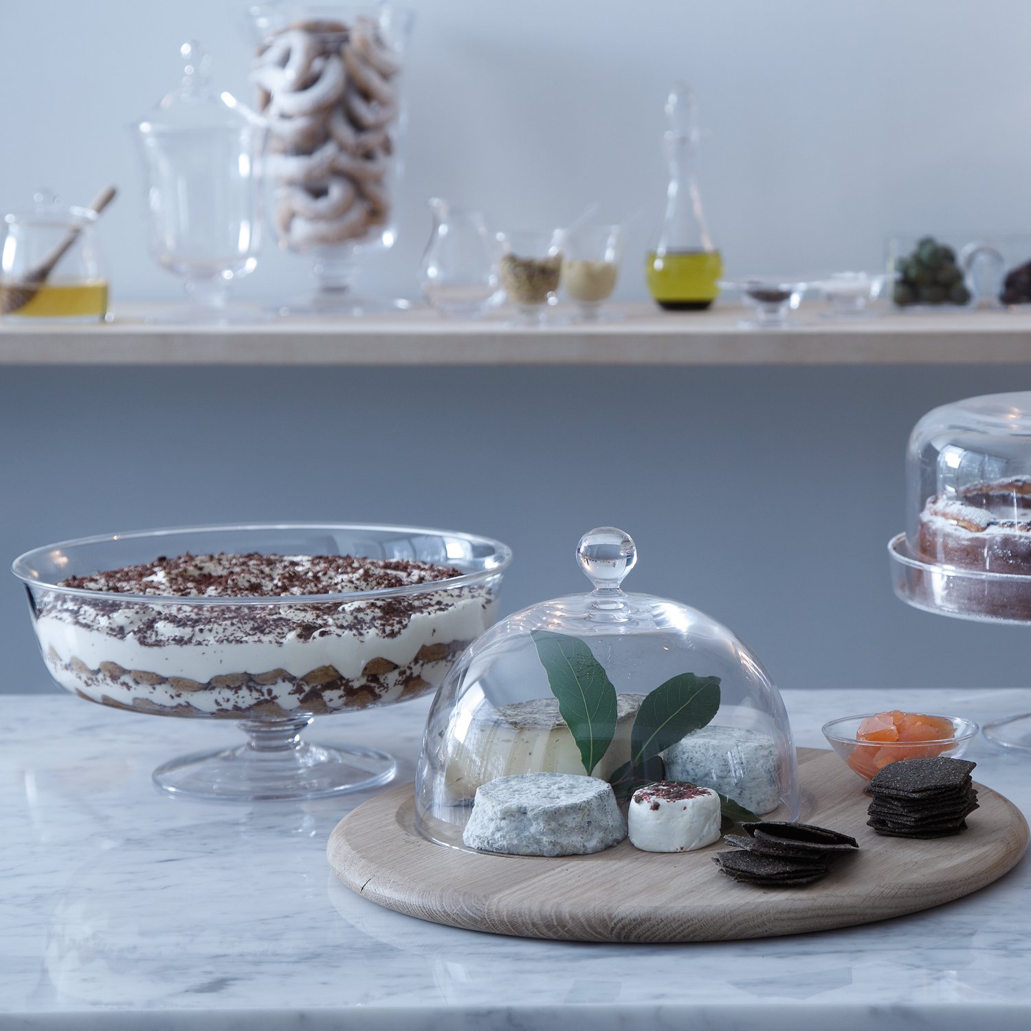 LSA International Serve Dessert Comport, 12.25", Clear