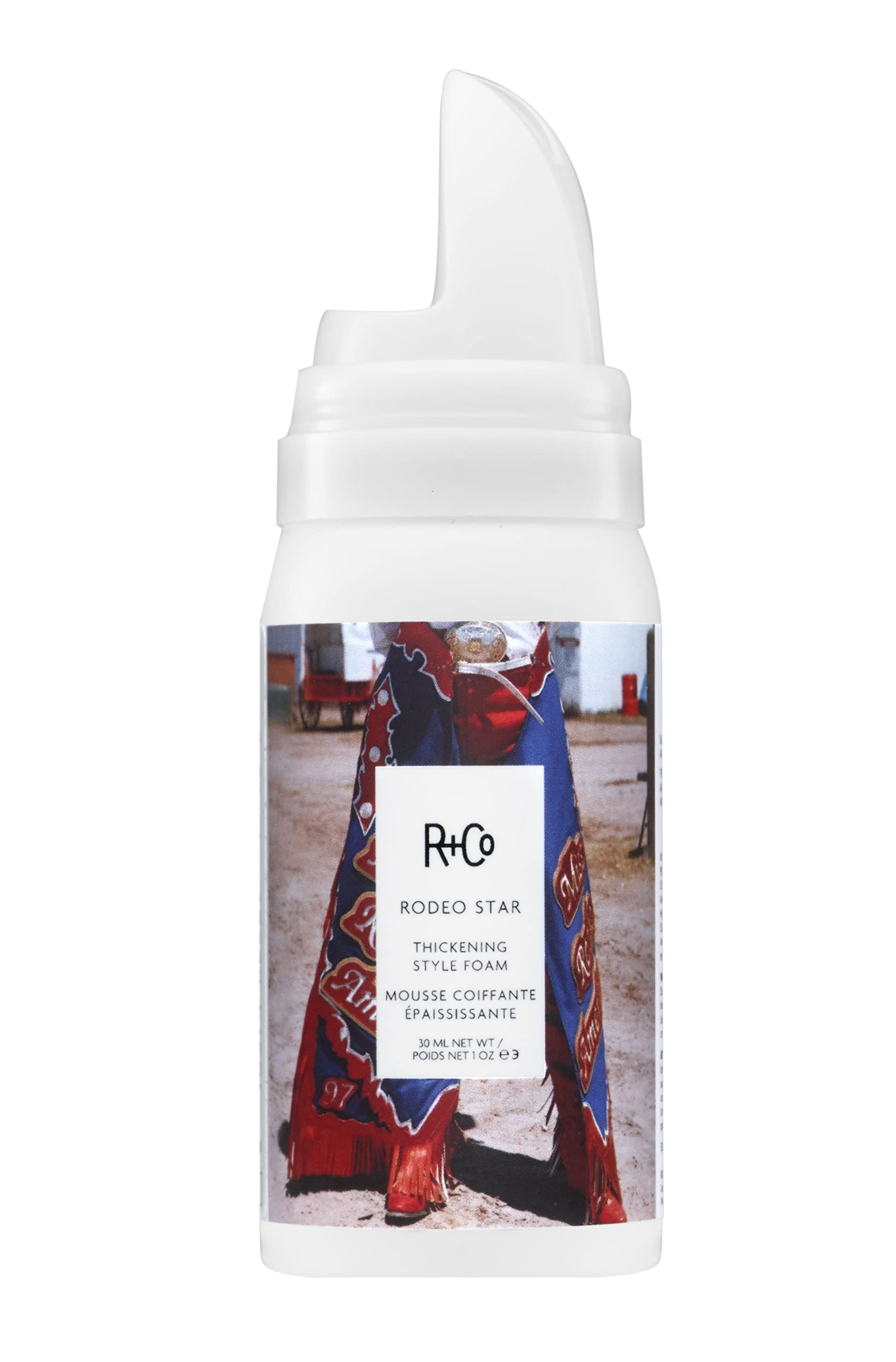 R+Co Rodeo Star Thickening Style Foam Deluxe | Dramatic Volume + Lift + Non-sticky Formula | Vegan + Cruelty-Free | 1 Oz
