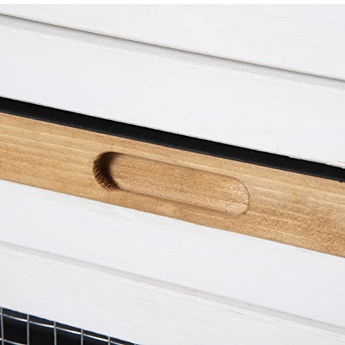 PawHut 90.5" Wooden Rabbit Hutch Bunny Cage Pet Playpen House Enclosure with Double Side Run Boxes, No Leak Tray, Ramp, for Guinea Pig and Small Animals, White