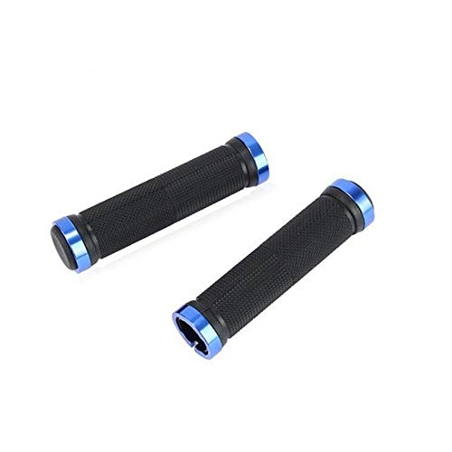 HAOZHAO 2pcs/1 Pair MTB Road Cycling Bicycle Handlebar Cover Grips Soft Rubber Anti-Slip Quality Bike Accessories Handle Grip Lock Bar (Color : Blue)