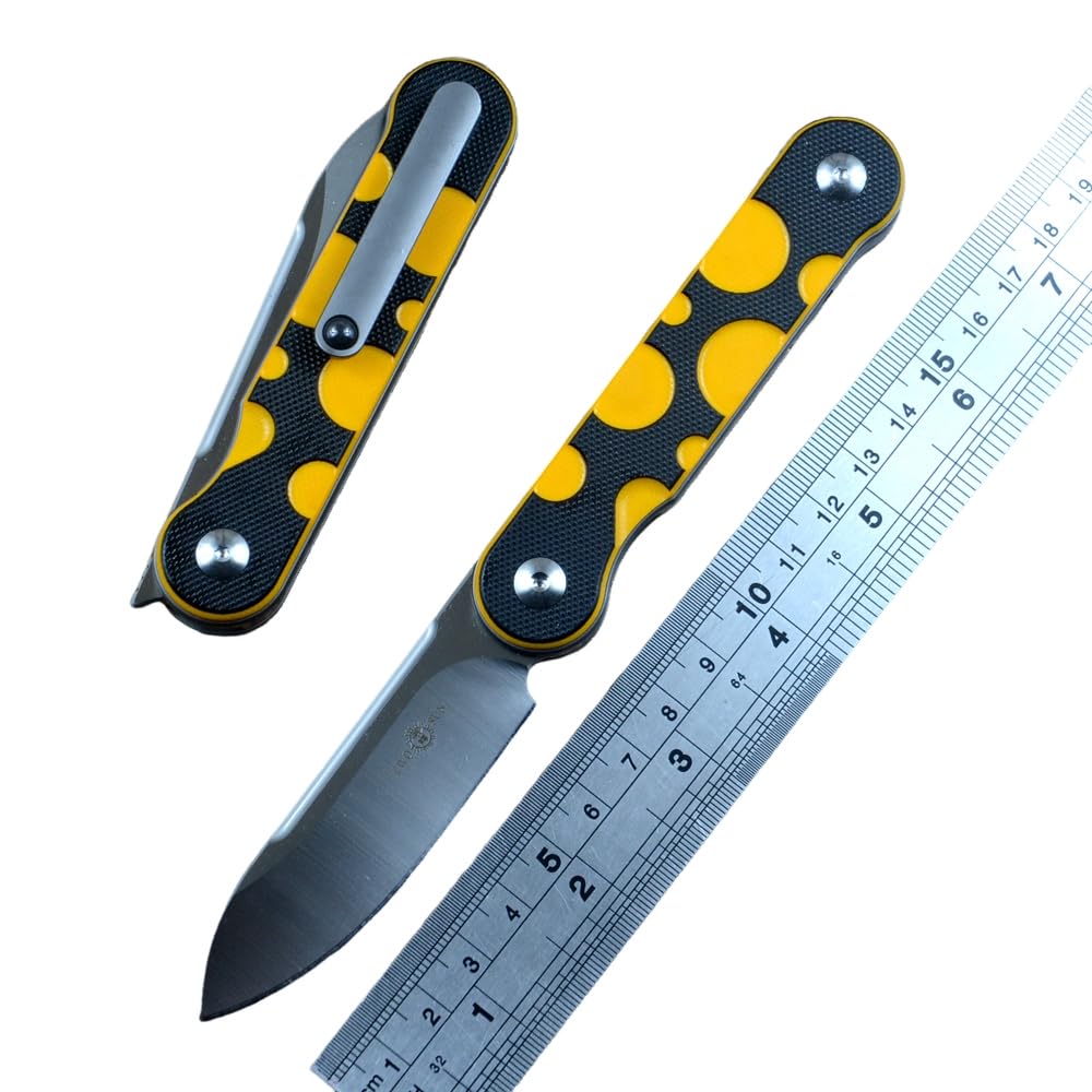TWO SUN EDC Outdoor Pocket Knife D2 Blade TC4 Titanium G10 Handle TS414