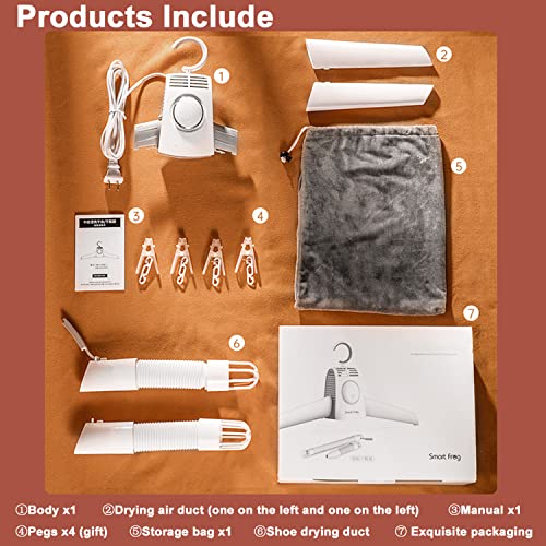 PHASFBJ Heated Clothes Airer, 150W Electric Portable Clothes Airer Dryer, Portable PTC Hot Air Drying Pod Dries Clothes Quickly and Efficiently, Saves Energy