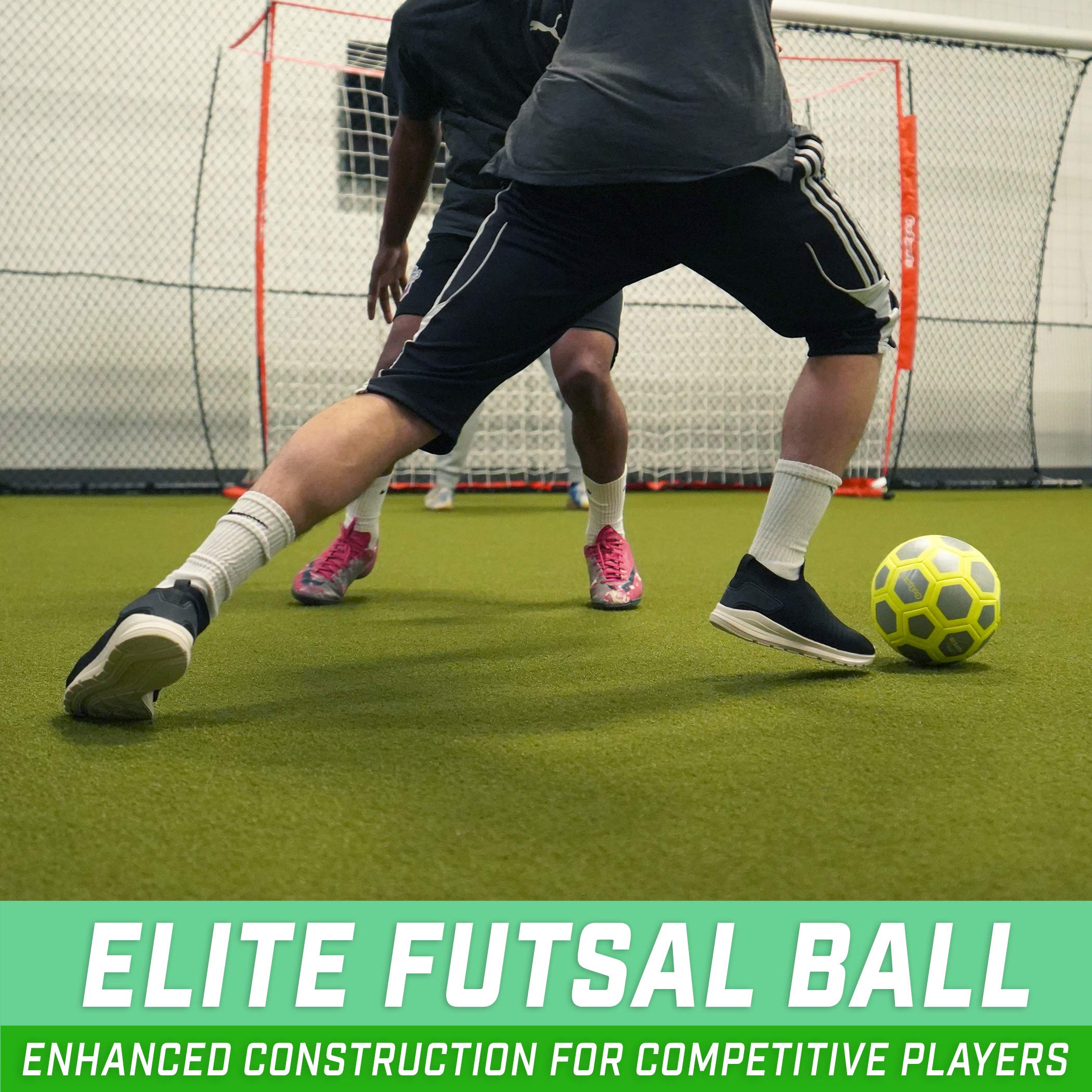 GoSports ELITE Futsal Balls - Great for Indoor or Outdoor Futsal Games or Practice β Choose Single or Six Pack - Includes Pump