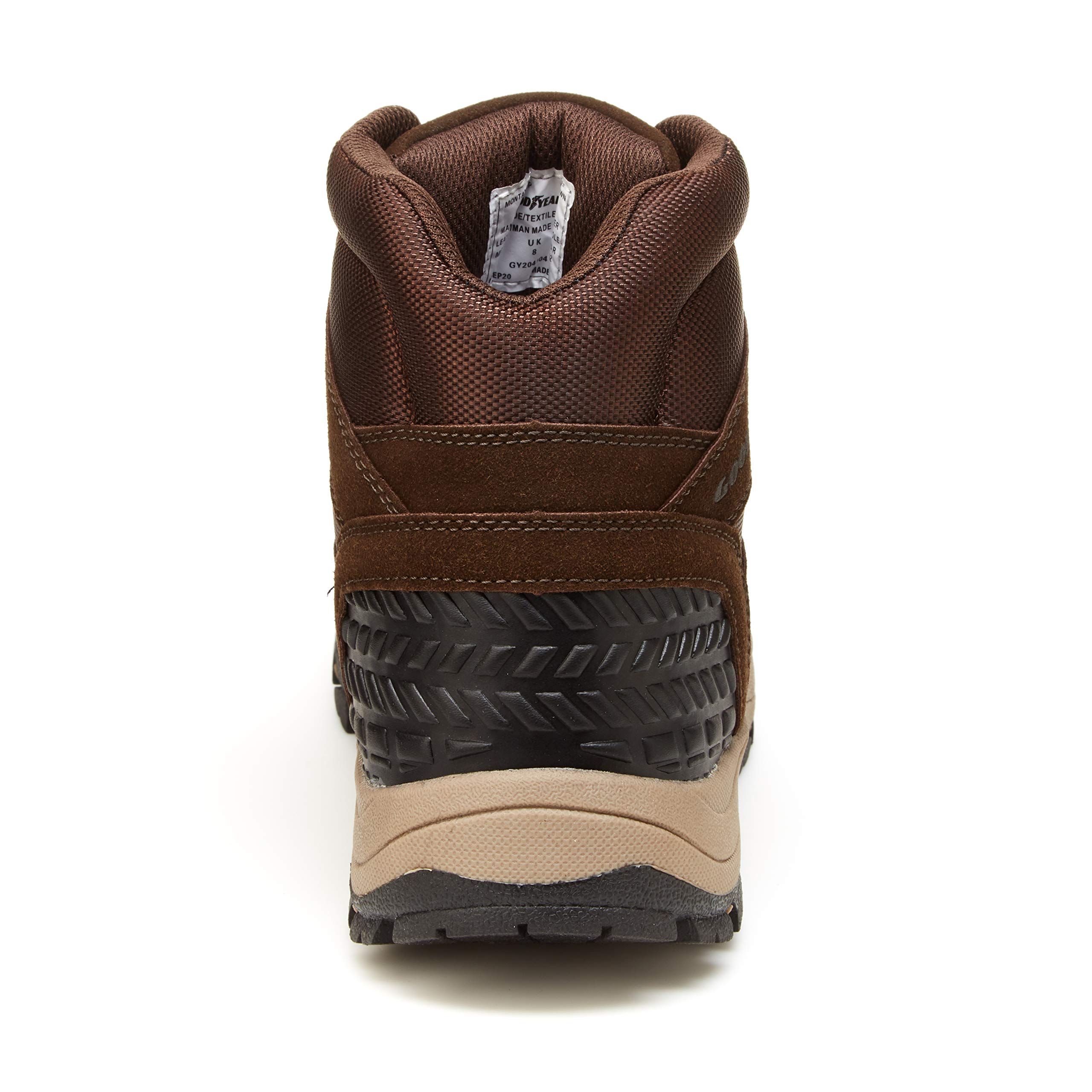 Goodyear Montana Men's Waterproof Leather Hiker Boot, Mountain and Work Shoes, Brown, Size M085