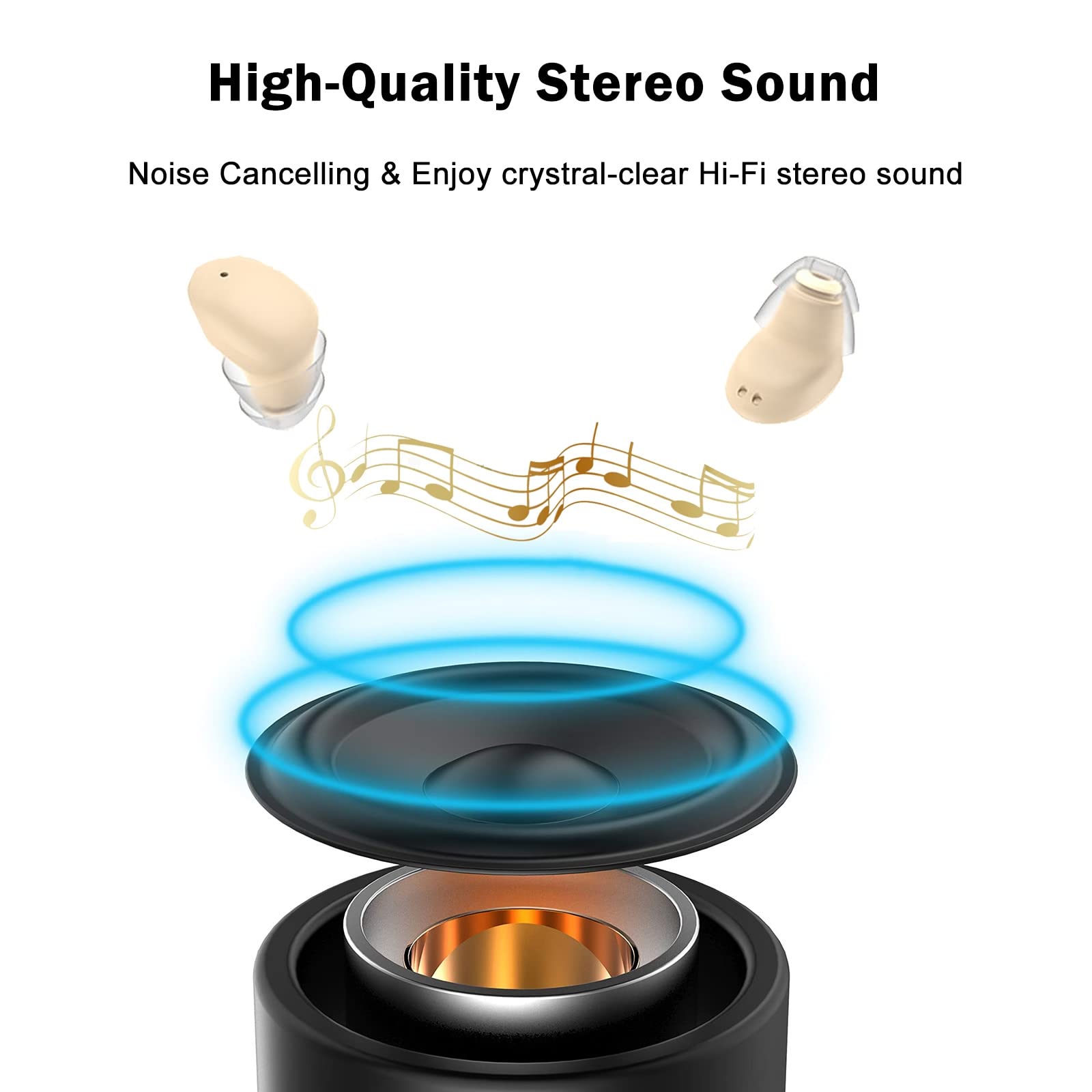 Sleep Earbuds for Side Sleepers Invisible Earbuds for Sleeping Smallest Sleep Buds Tiny Mini Small Discreet Bluetooth Earpiece Wireless Hidden Headphones Work Sports Black
