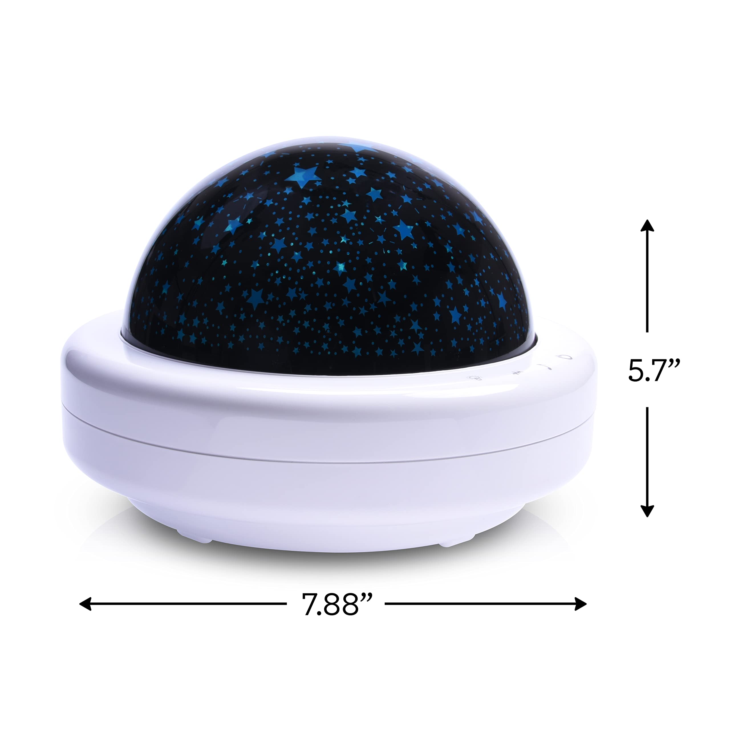 Project Nursery Big Globe Motion Light Show with Soothing Sounds and Music – Multicolor Starlight Show with Nature Sounds and Music for Babies, Toddlers and Kids
