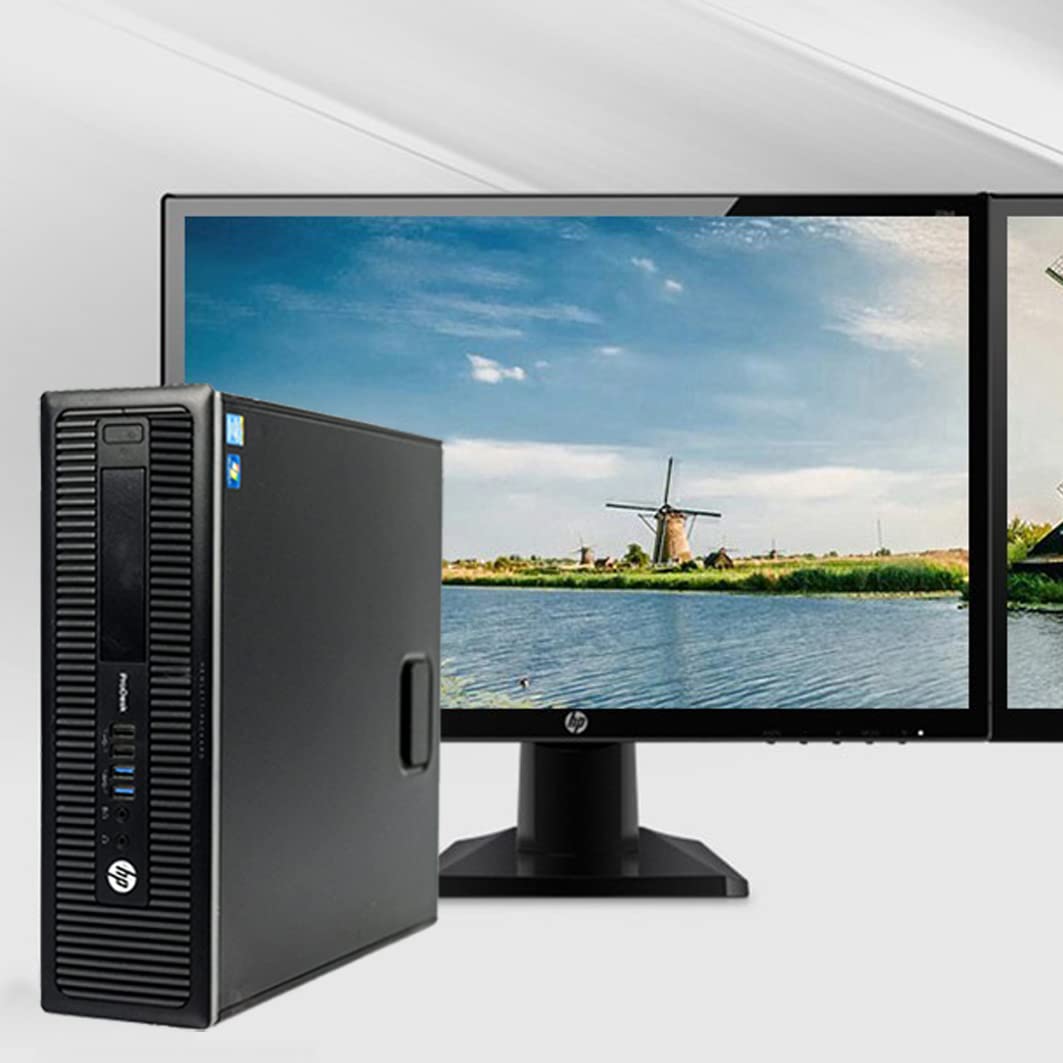 HP Desktop Computer 600 G1 ProDesk Small Form Factor SFF PC, Intel Quad Core i5 up to 3.60GHz,8GB Ram 500GB Hard Drive,WiFi,DVD,DP VGA Port,New Keyboard & Mouse Included, Windows 10 Pro (Renewed)