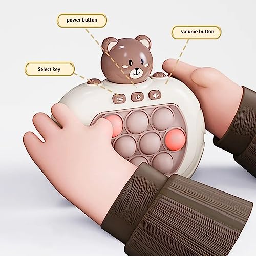 Quick Push Bubble Competitive Game Console Series, Pocket Game Console for Kids, Quick Push Game Toys, Children's Breakout Speed Push Game Machine Decompression Toy for Kids Ages 3-12 Years Old (A)