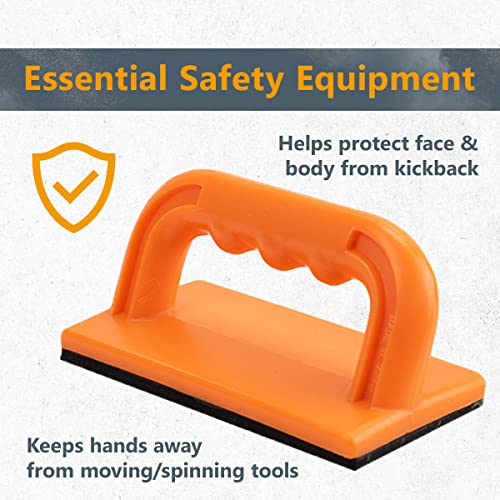 POWERTEC 71032 Safety Push Block Set for Woodworking, Table Saws, Jointers and Router Tables, Orange Color, 2-Pack