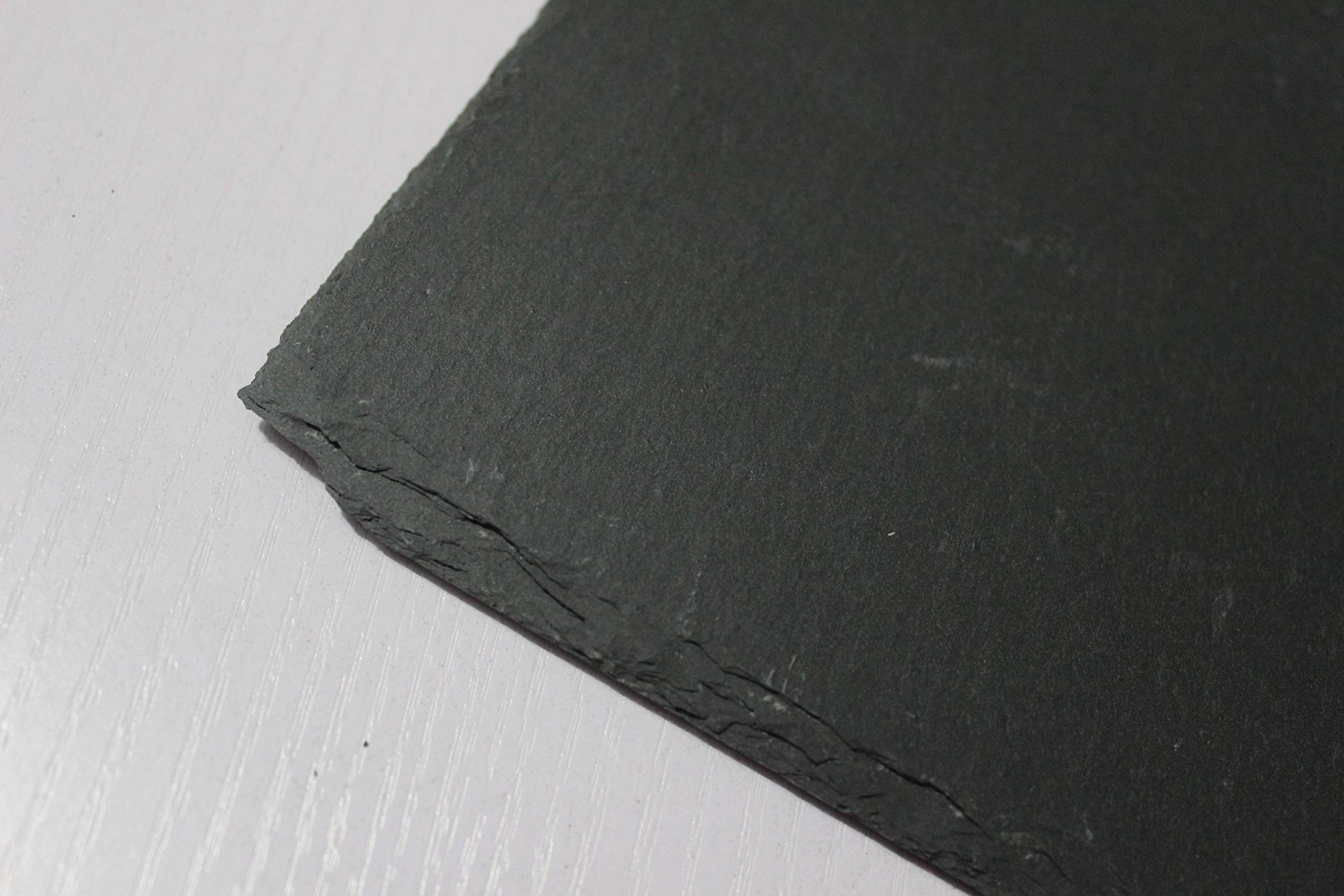 Lonovel Slate Cheese Board Natural Slate Cheese Plates for Kitchen Dining,Parties,Entertaining,8"x12" Slate Placemats Slate Serving Tray for Cake,Fruit,Biscuit,Meat,Charcuterie Slate Boards Set of 3