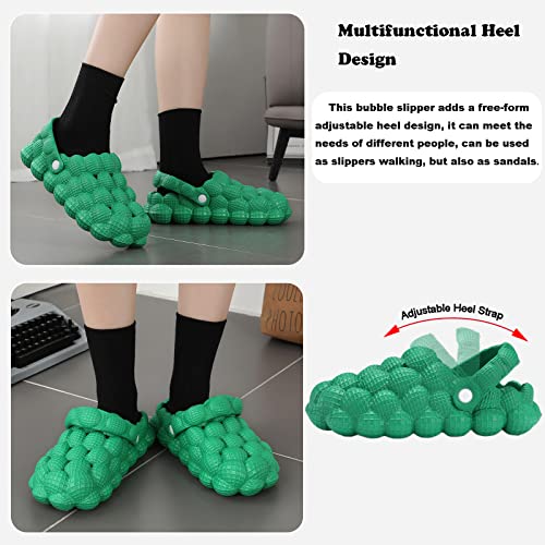 LACADER Massage Bubble Slides Slippers for Women Men, Funny Non-slip Spa Slipper Beach Pool Quick Dry Slide Sandals for Indoor Outdoor, Bubble Slides Multi-function with Heel