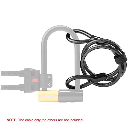 MengK 12mm/0.5in Bike Steel Cable 115cm/3.8ft Bicycle Flexible Cable Lock