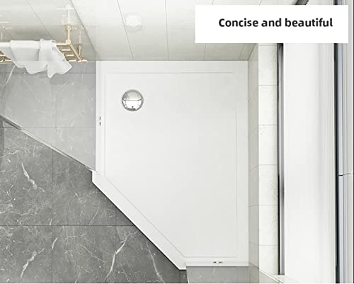 Low Profile Shower Drain Chrome Plated ABS Shower Tray Siphon Slim Drain 90mm 36 L/min Water Flow, Low Profile p Trap Side Drain