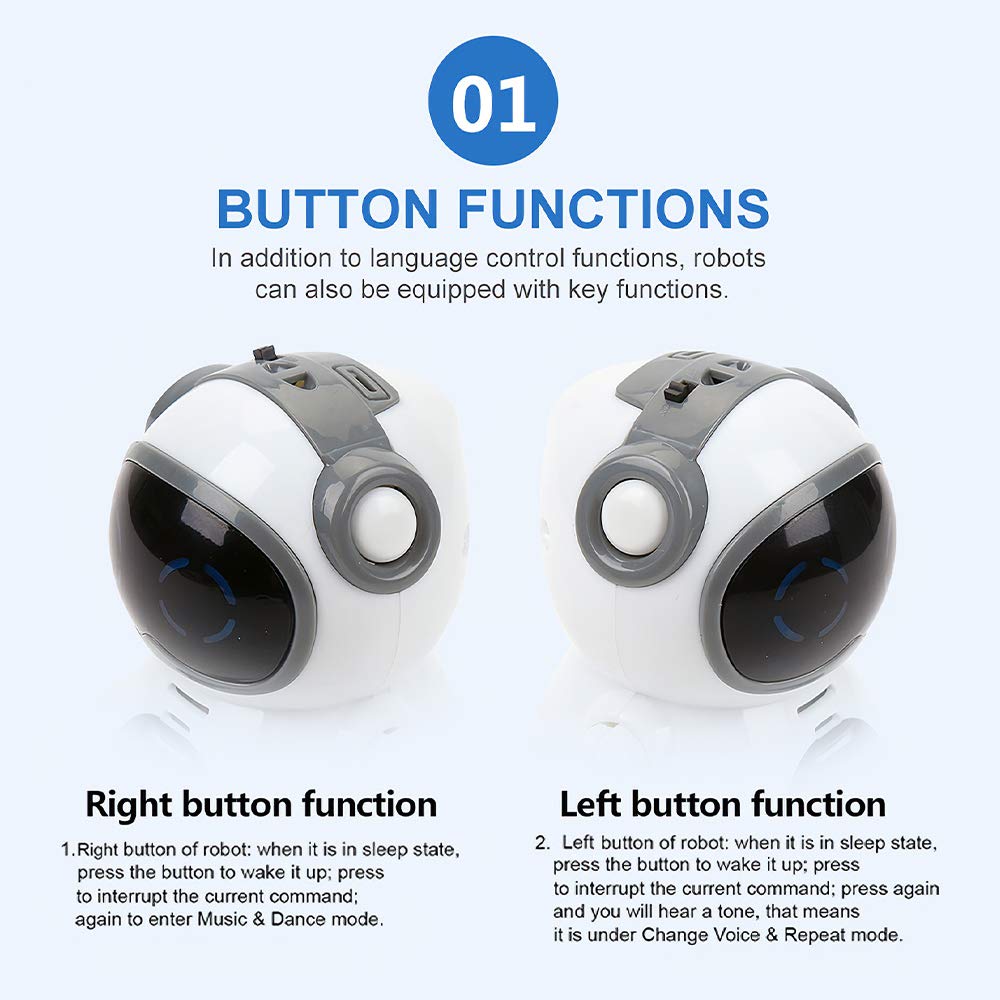 GoolRC 939A Pocket Robot Talking Interactive Dialogue Voice Recognition Record Singing Dancing Telling Story Mini Robot