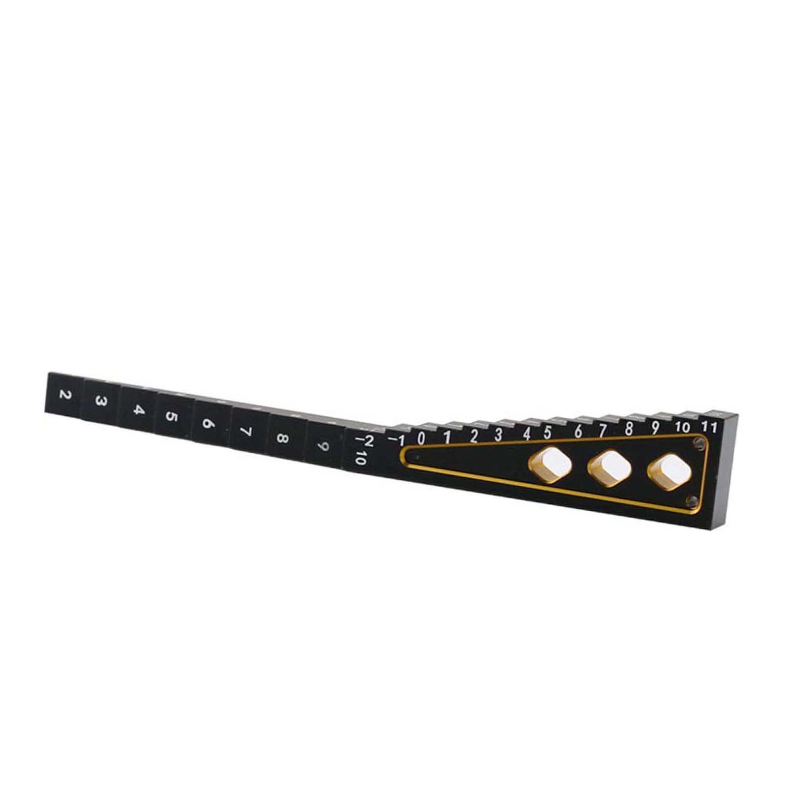 LAFEINA RC Model Car Adjustment Ruler Height Droop Gauge Adjuster Ruler Measuring Tool for 1/10 1/14 1/16 RC On Road Touring Drift car (Gold)