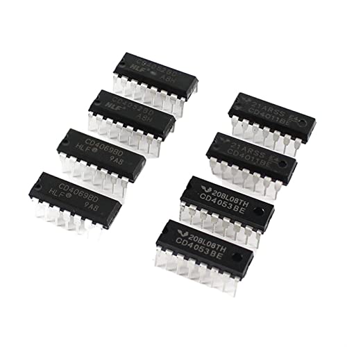 ROWITA IC Kits 40pcs/Lot Integrated Circuit Logic IC Kit CD4011 CD4069 CD4052 CD4053 DIP Electronic Component with Chipset (Color : Cd4053-10pcs)