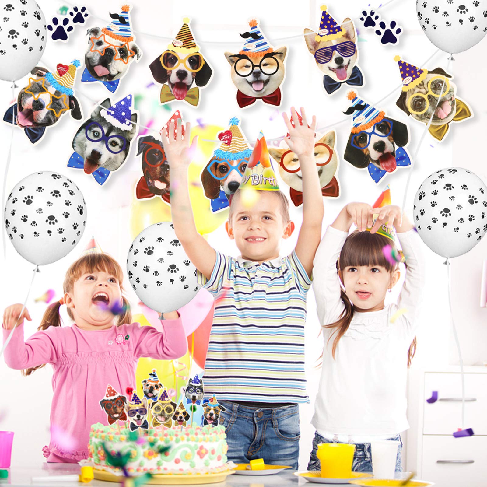 Koogel 100 Pcs Paw Print Balloons, 12 Inches Paw Balloons Dog Print Balloons for Weddings, Birthdays, Party Decorations