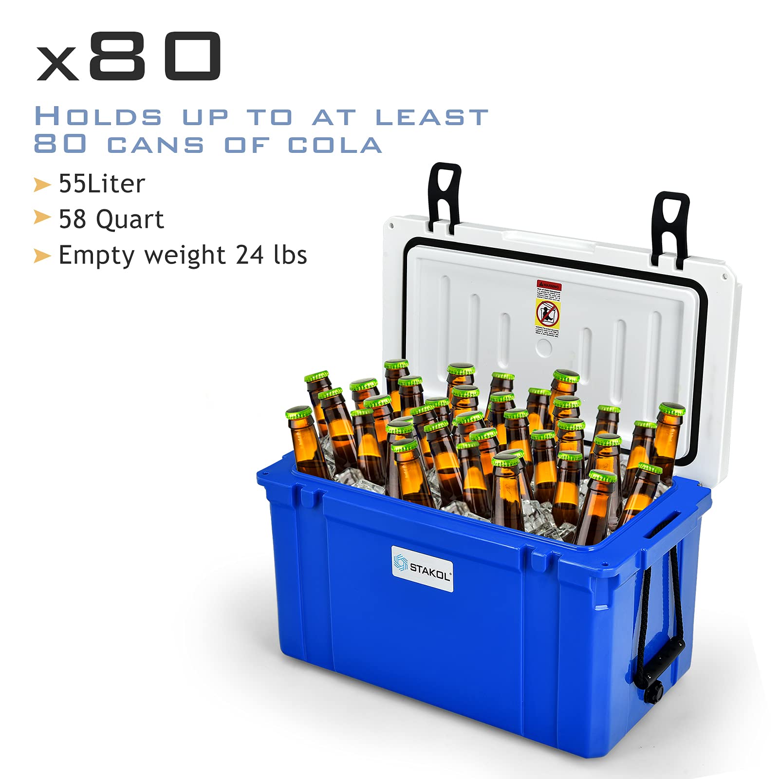 Goplus Camping Cooler, 26/58/79 Quart 4-Day Ice Retention, Portable Rotomolded Cooler, Large Hard Cooler Heavy Duty Ice Chest Ideal for Camping, BBQs, Tailgating & Outdoor Activities (26 Quart)