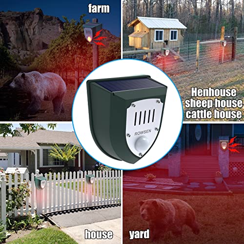 Solar Sound Alarm Motion Detector Warning Alarm Outdoor 129db Sound Security Flashing Light IP65 Waterproof All Day and Night Mode for Home Villa Yard Farm Storage Room