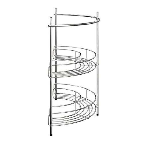 Lavish Home Pedestal Sink Organizer β Compact Under The Sink Rack with 2 Storage Shelves and Towel Holder β Space Saving Bathroom Accessories