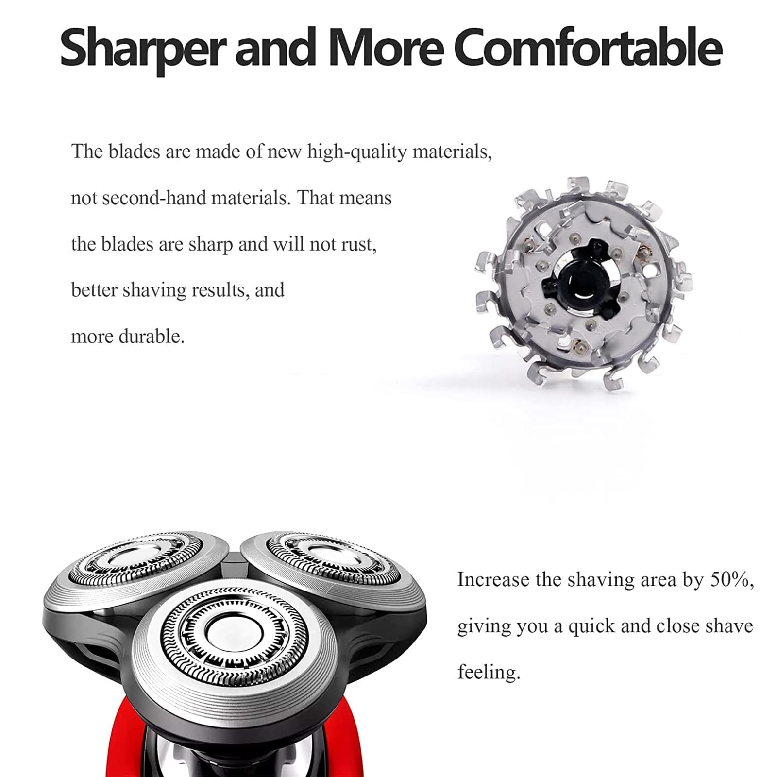 SH90 Replacement Heads for Philips Norelco Shaver S9000 Serie and S8000 Series,Compatible with Shaver SH90/62,9000,3 pcs