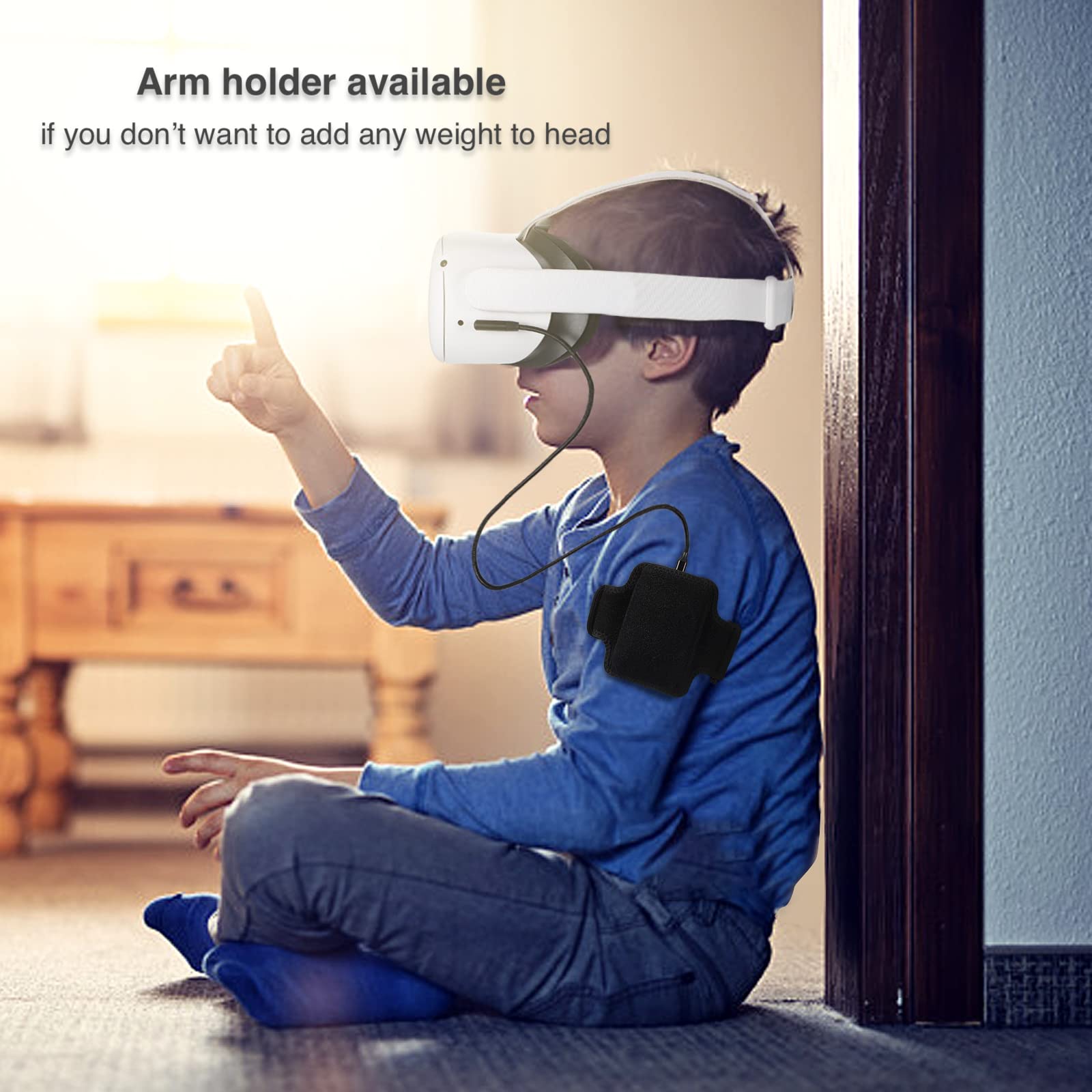 Migitec 10000mAh Extended Battery Pack Compatible with Meta/Oculus Quest 2, Lightweight VR Power for 8 Hours Playtime