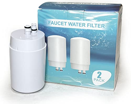 Nispira Water Filter Replacement For Brita Basic Complete Faucet Filtration Systems 36311 36312 FR-200 FF-100 | Removes Chlorine, Lead, Odor, Color | 100 Gallon | Pack of 2