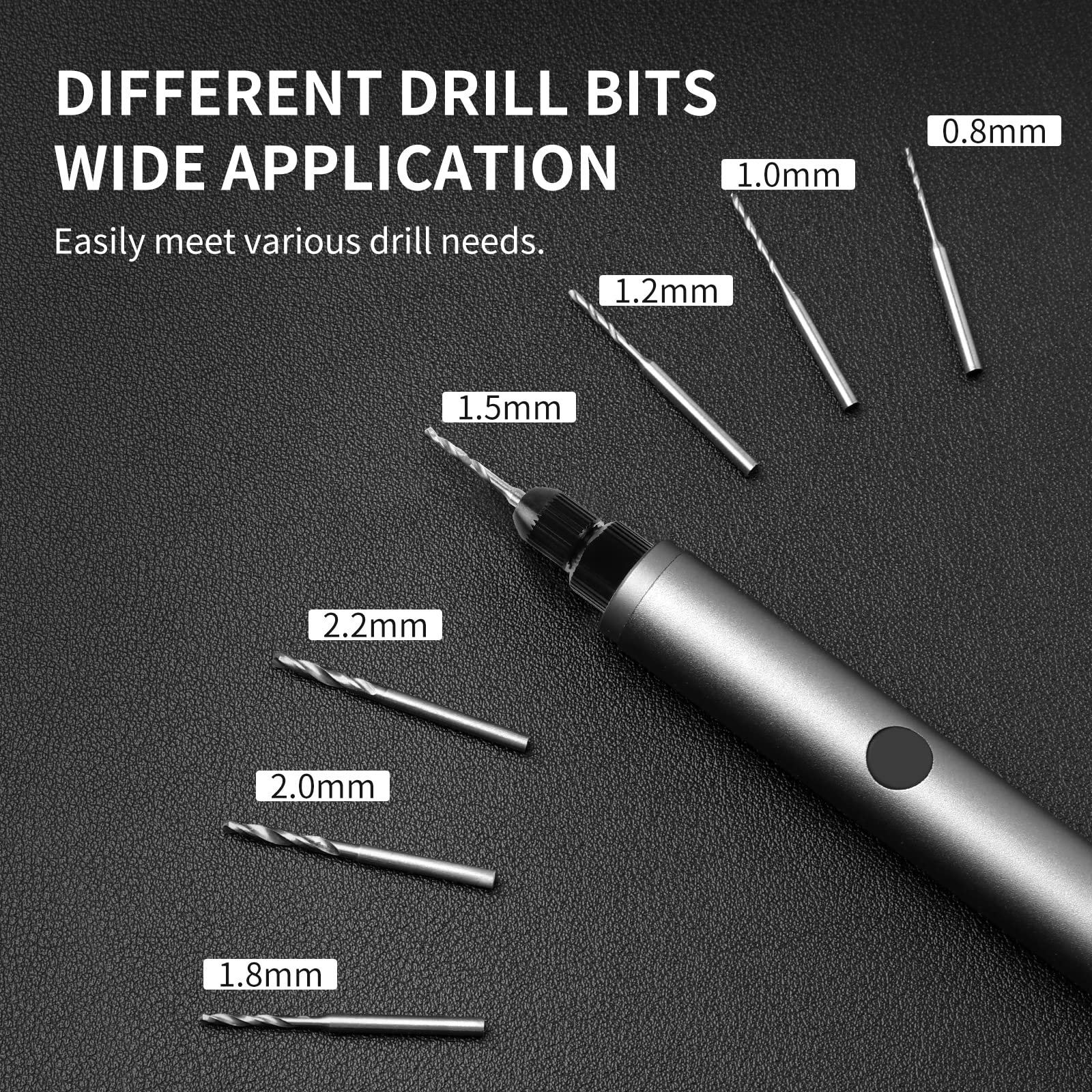 NOGARMY Mini Cordless Drill, Rechargeable Portable Power Drill, Multi-function Electric Hand Drill with 7 Drill Bits for DIY, Miniatures, Jewelry Making, Resin, Wood