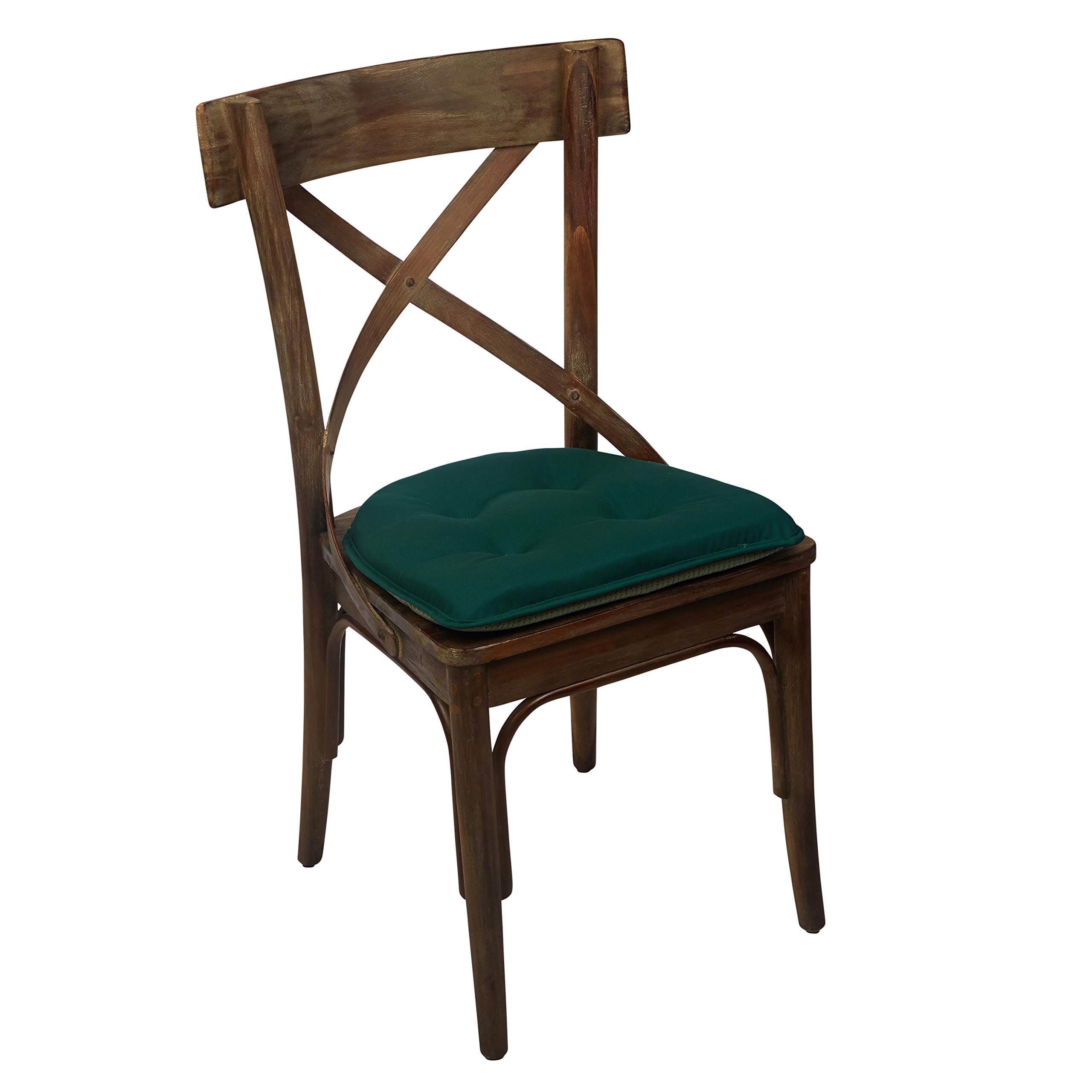 Klear Vu Twill Gripper Non-Slip Chairpad, Set of 4, 4 Count (Pack of 1), Hunter Green