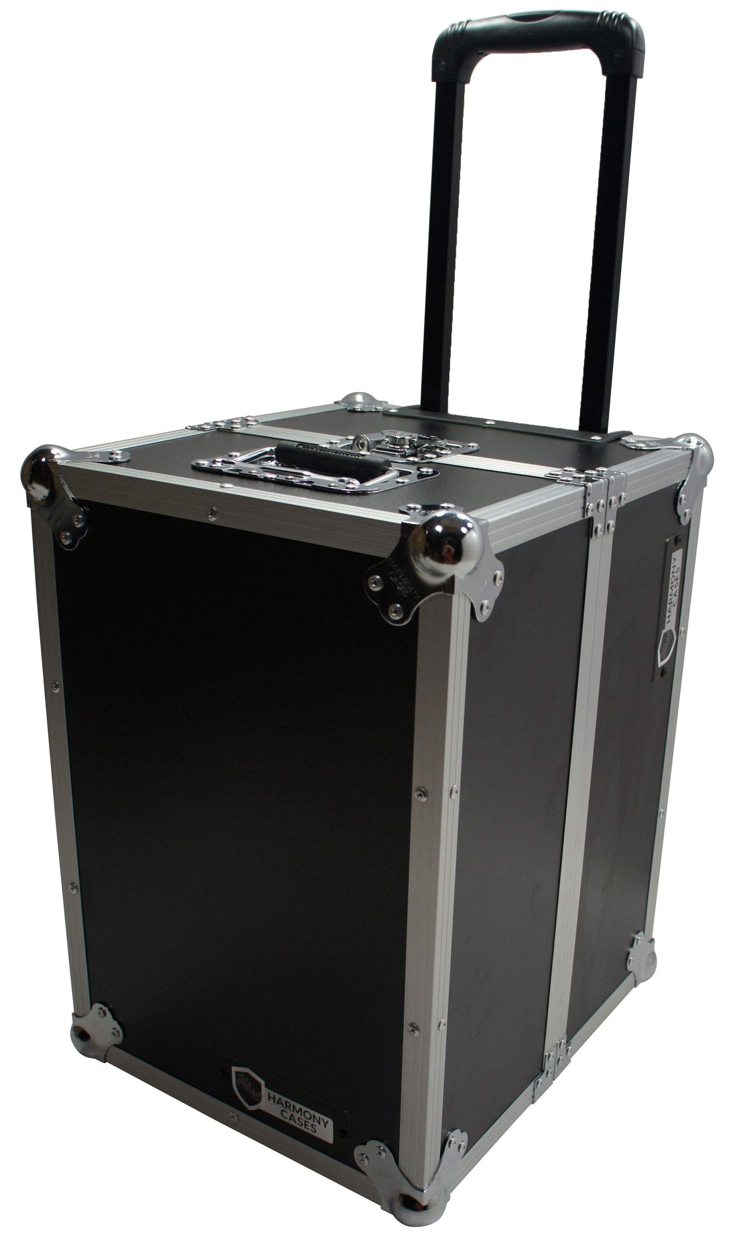 Harmony Audio Case HCLPHWE Rolling Flight Case Wheels & Handle 100 LP Vinyl Records