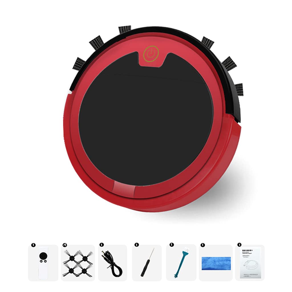 GRABLOOM 3-in-1 Auto Robotic Vacuum with for Smart Chips Suction Rechargeable Wet/Dry Use Super Quiet 90 Run for Time Robot Vacuum Cleaner Pet Hair Biscuit Crumb Cereal Dust Rechargeable