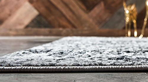 Unique Loom Sofia Collection Area Rug - Grace (2' x 13' 1" Runner, Dark Gray/ Gray)