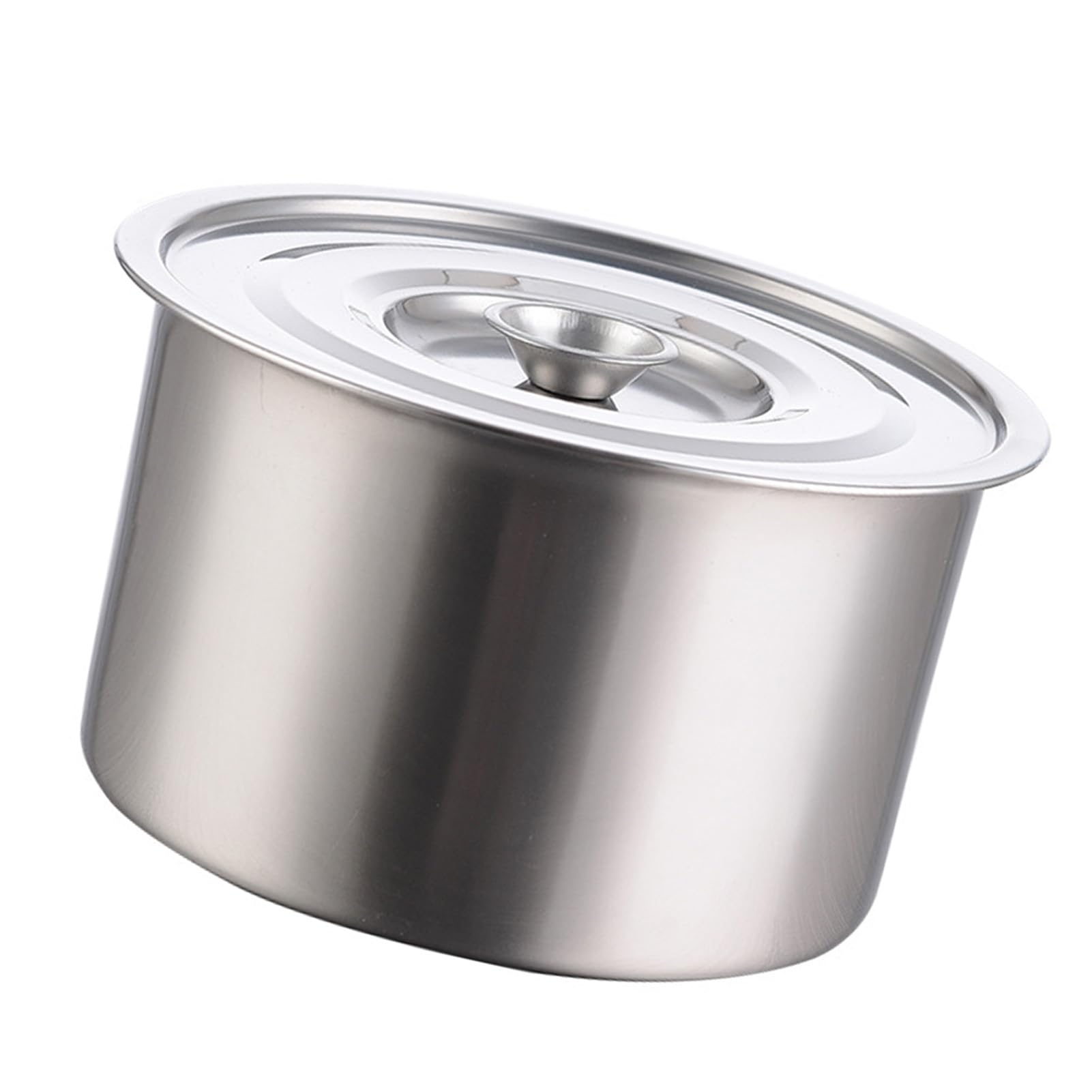 Stew Pot Stainless Steel Non Stick Lid Soup Seasoning Container Kitchen Utensil (S(15.2x8.8x3.1cm))