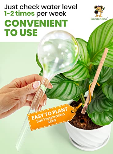 Plant Watering Globes Large Plastic XL Set of 4 - Automatic Plant Waterer Set for Indoor and Outdoor Plant Watering - Self Watering Planter Insert System with Plastic Watering Bulbs (4, Large )