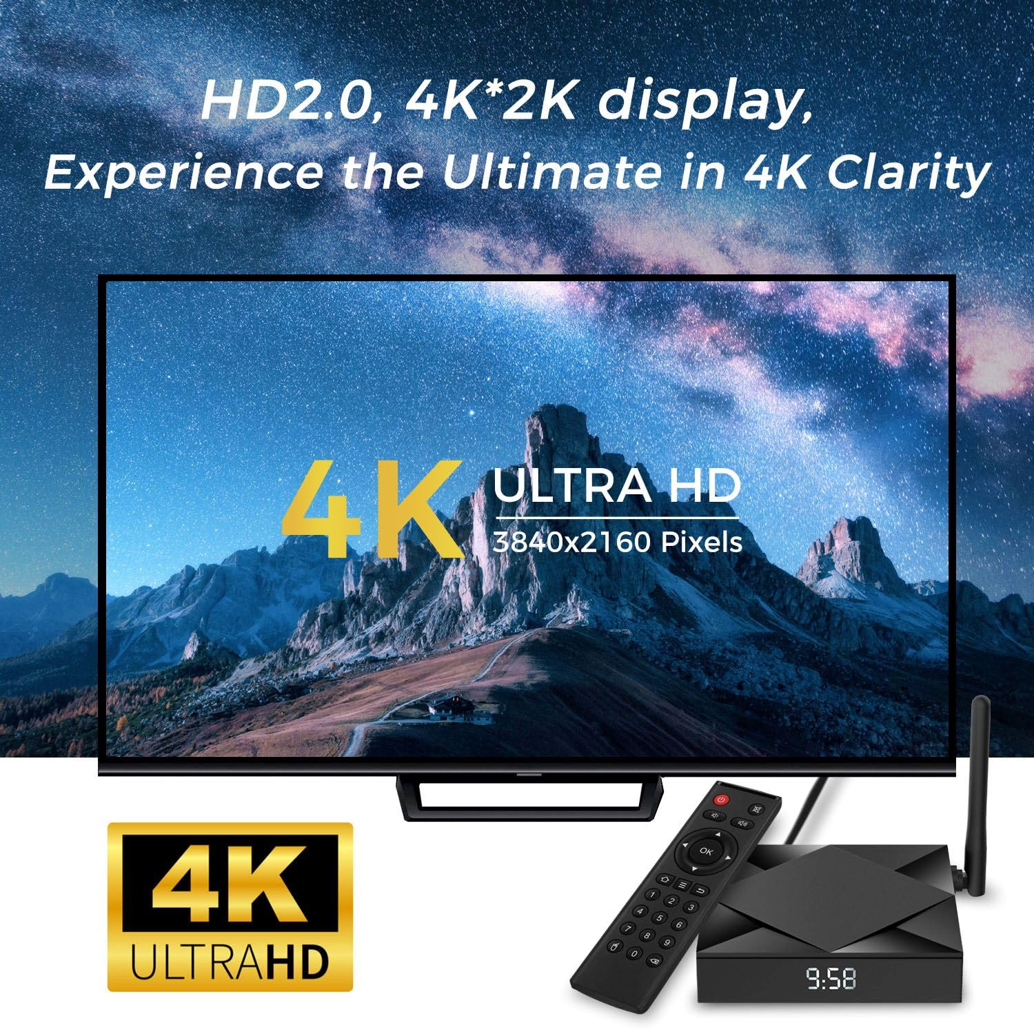 Sungale KWS808 4K Ultra HD Digital Signage Display Box β Remote Cloud Content Management, Affordable Service Plan with Free Trial for Office, Bar, Restaurant, Hotel, and Business