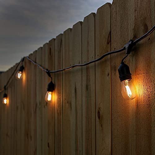 VISTERLITE 24 Pack LED S14 Replacement Light Bulbs, Shatterproof Waterproof 1W Outdoor String Light Bulbs, E26 Medium Base, 2200K Warm White, 11w Equivalent, Non-Dimmable