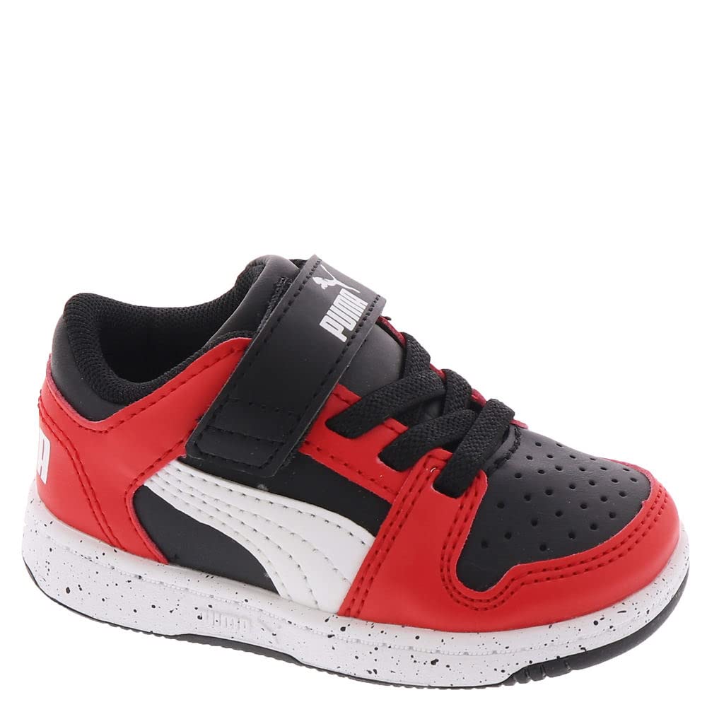 PUMA Rebound Layup LO Speck INF Boys InfantToddler Sneaker 5 M US Toddler BlackRedWhite