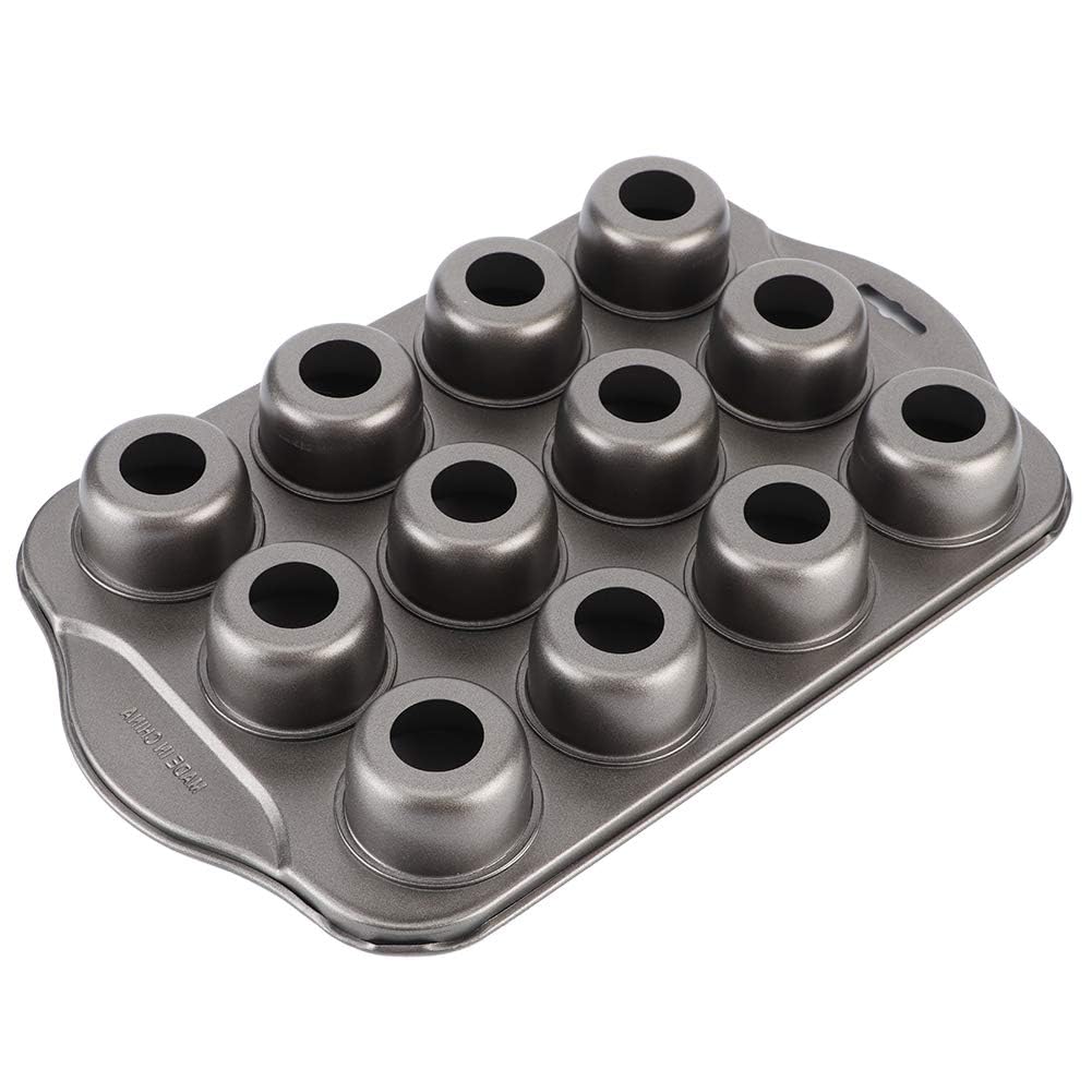 Mini Muffin Cheesecake Pan,12 Cavity with Removable Bottom Cupcake Pan Mini Round Cake Pans Nonstick Cake Mold DIY Baking Cake Mold Bakeware Kitchen Utensils